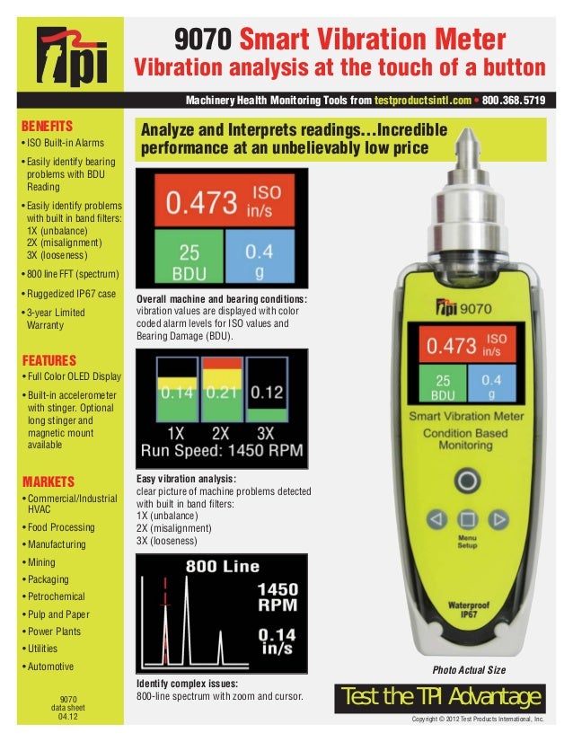 9070 Smart Vibration Meter Data Sheet