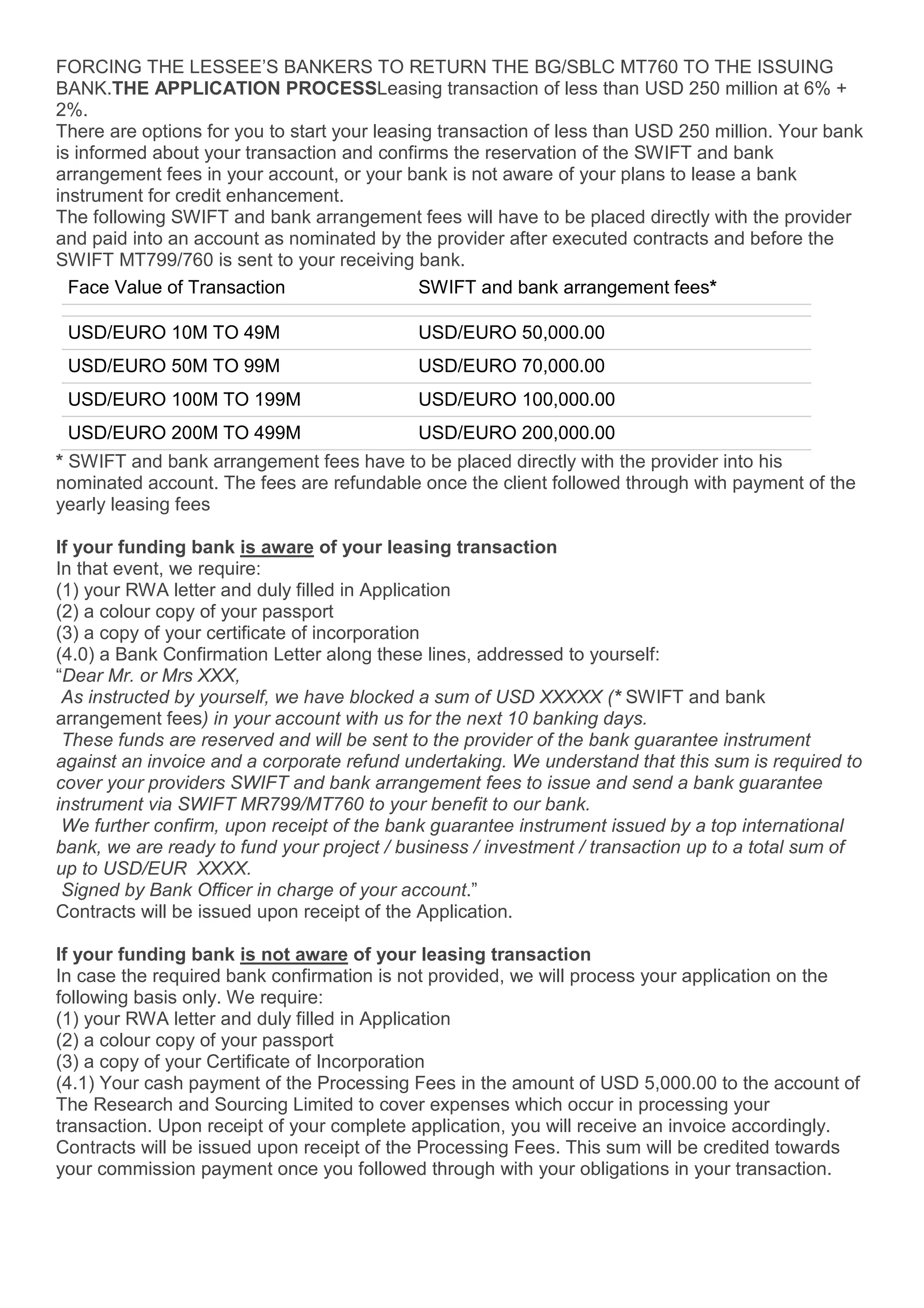 BANK INSTRUMENTS TO ENHANCE A CREDIT LINE AT YOUR BANK | PDF