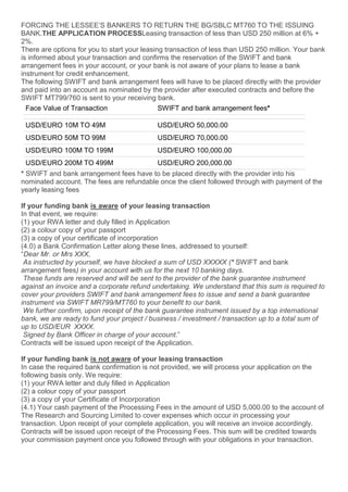 BANK INSTRUMENTS TO ENHANCE A CREDIT LINE AT YOUR BANK | PDF
