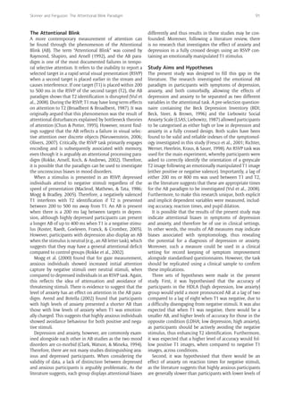 The Attentional Blink Paradigm in Individuals with High and Low Levels ...