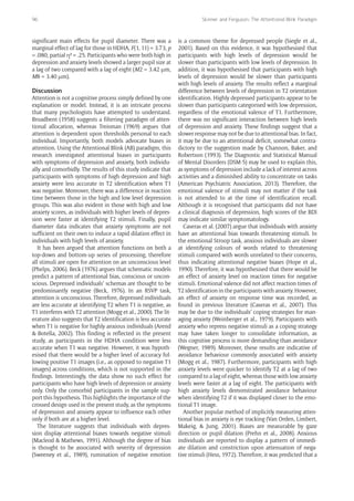 The Attentional Blink Paradigm in Individuals with High and Low Levels ...