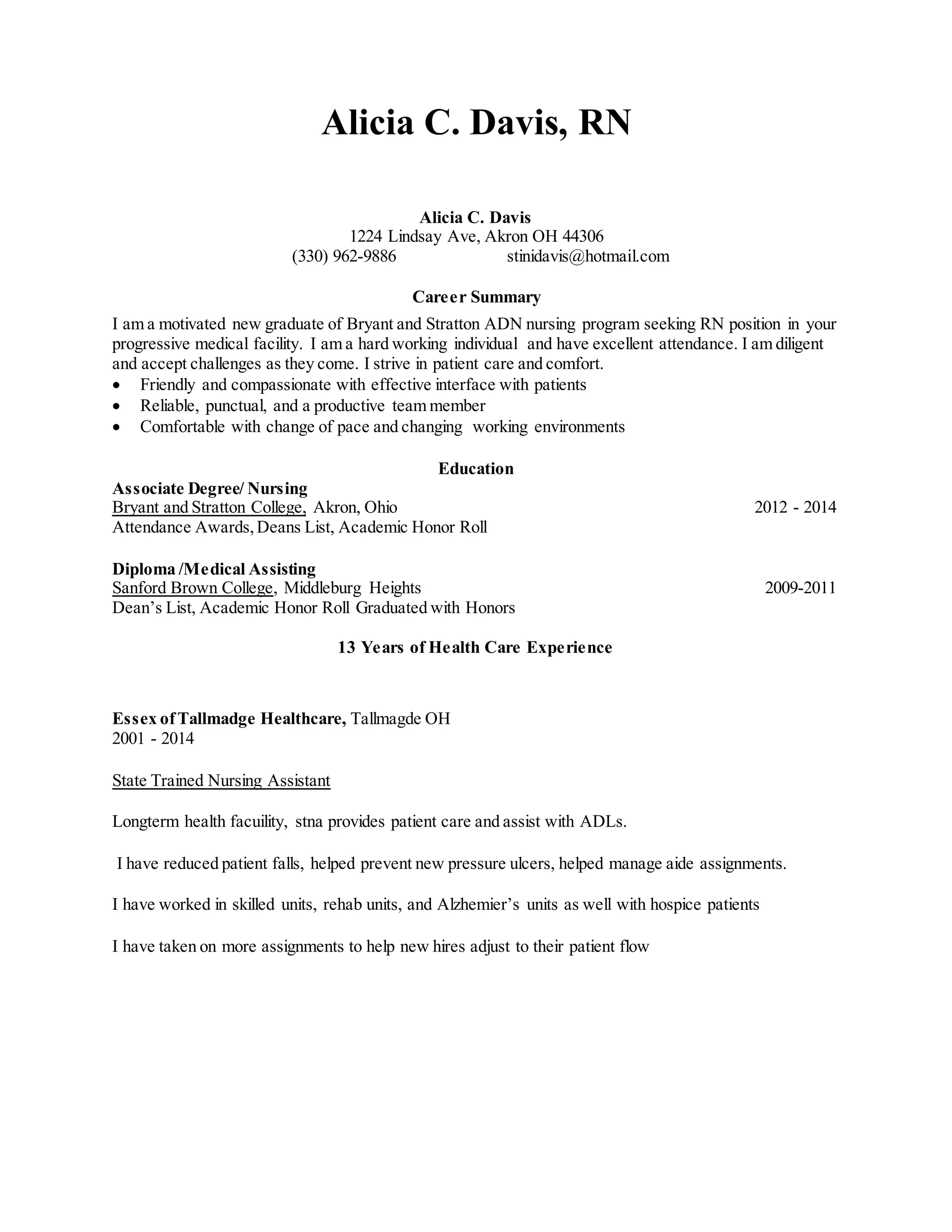 Alicia Resume | DOCX