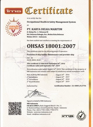 OHSAS 18001_2007 | PDF