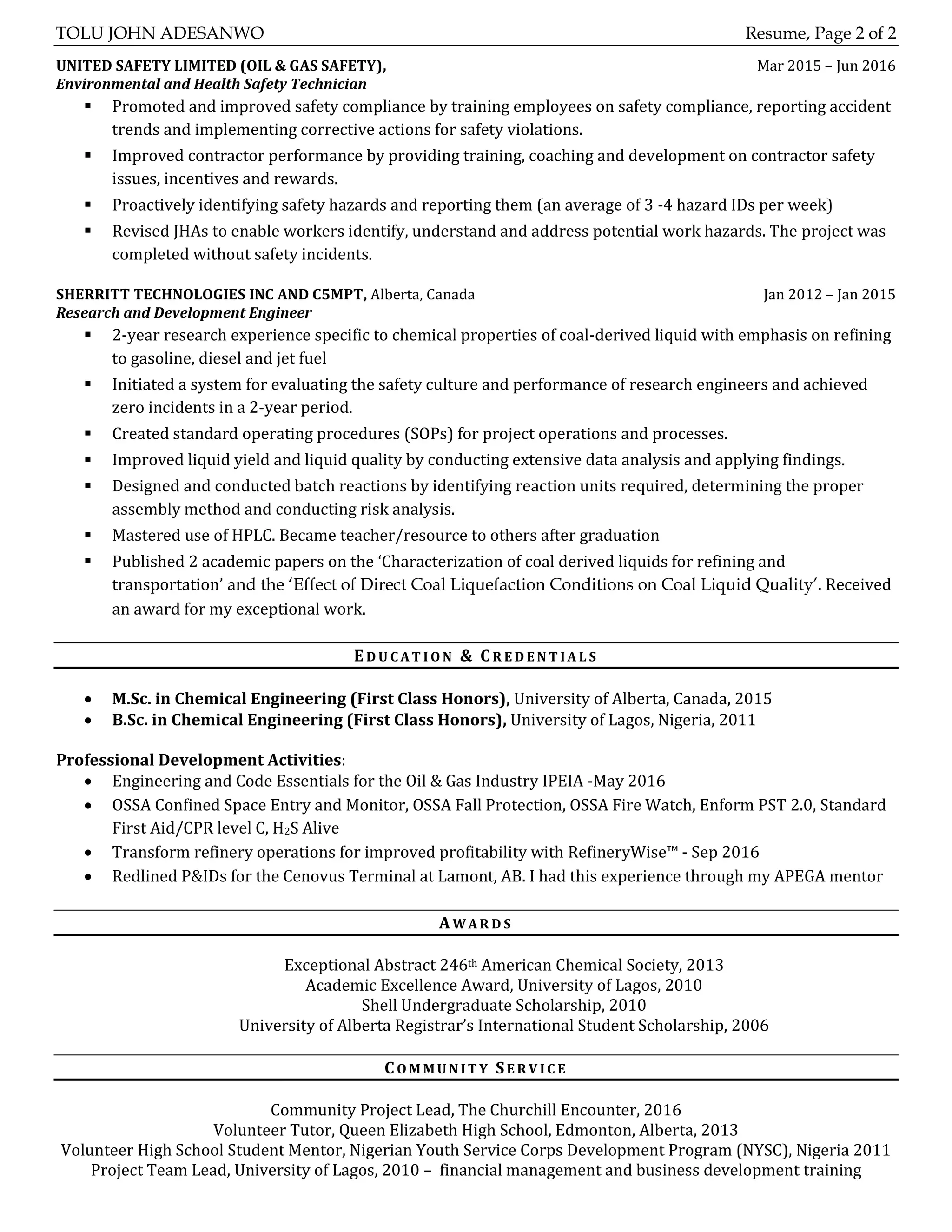 Tolu Adesanwo _Resume | PDF