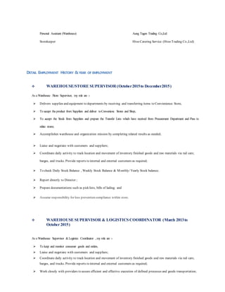 RESUME (OS) | DOCX | Logistics | Business