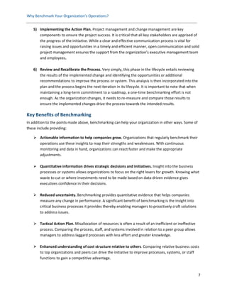 Why Benchmark your Organization | PDF
