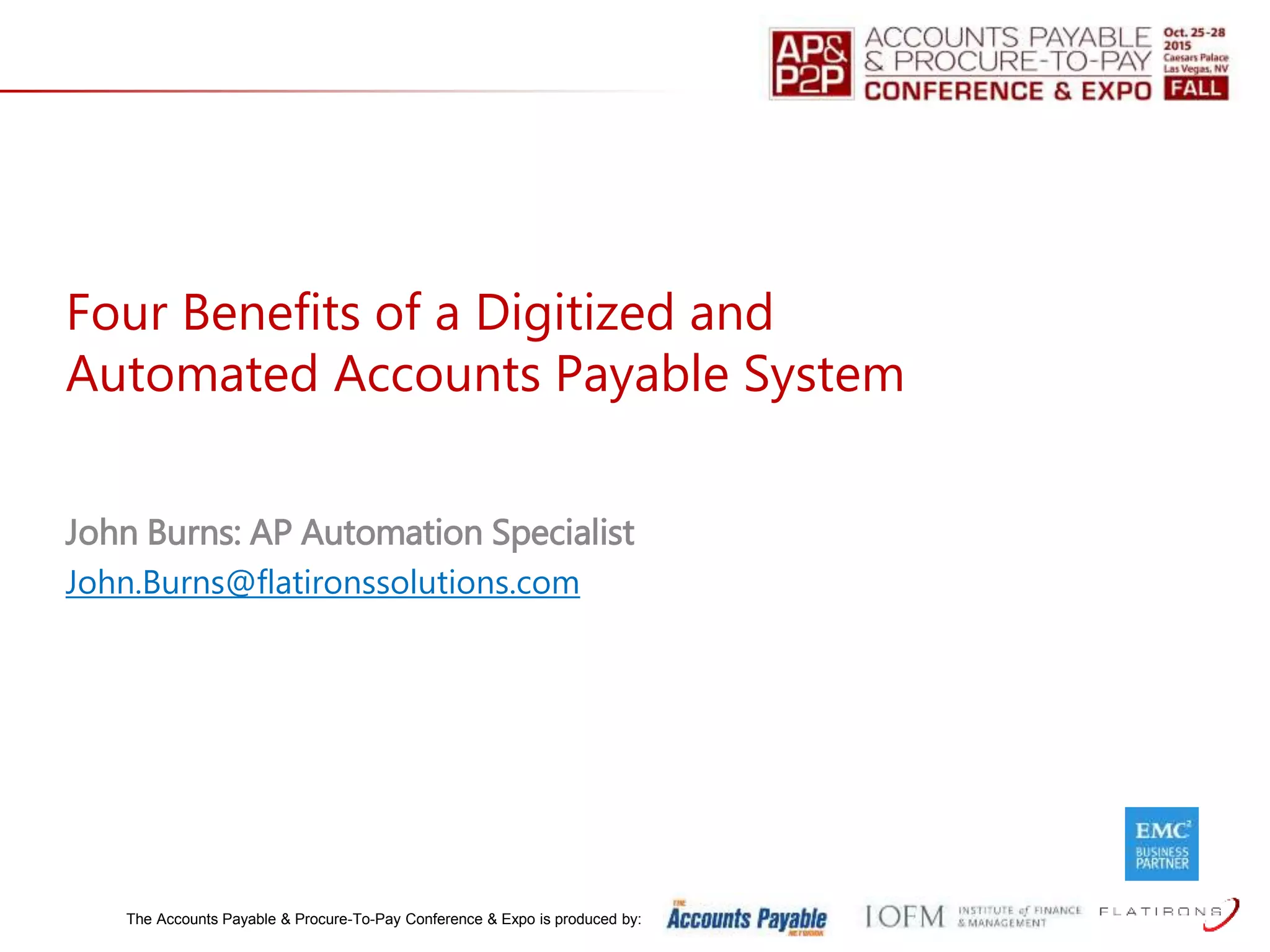 4 Benefits of a Digitized and Automated AP System | PPT