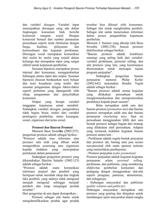 JURNAL PDP VOL 1 NO 2 Benny Agus Setiono Bauran Promosi | DOC