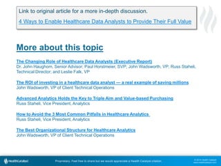 4 Best Practices for Analyzing Healthcare Data | PPTX