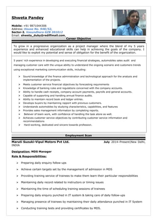 Shweta | DOC | Automotive Industry | Industries