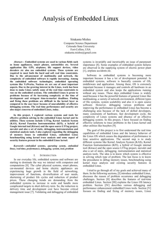 Analysis of Embedded Linux Literature Review Report | PDF
