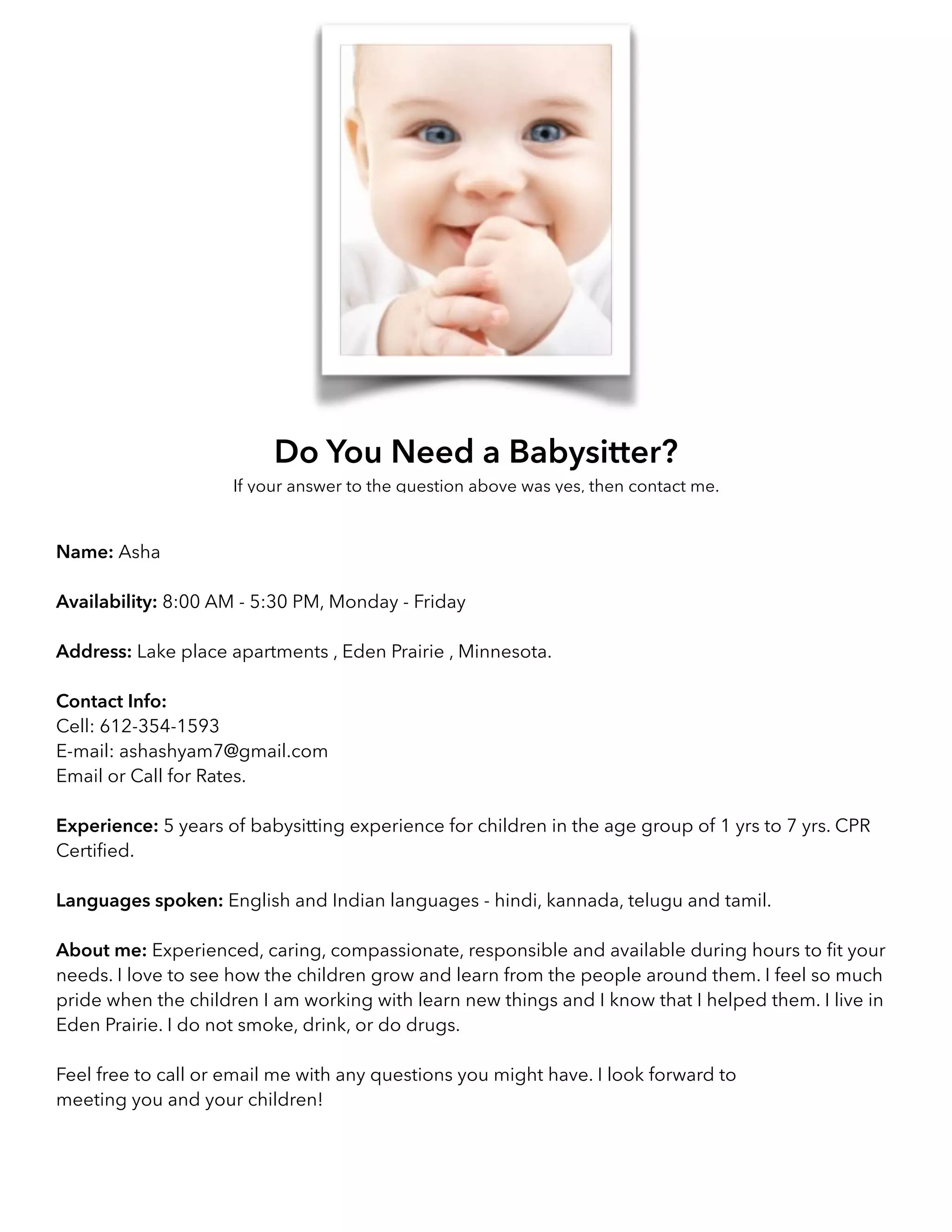 Babysitting Flyer | PDF