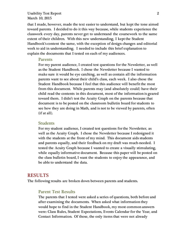 Usability Test Report | PDF