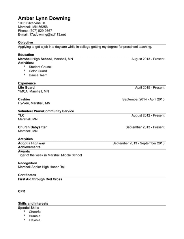 Build Your Own Resume | PDF