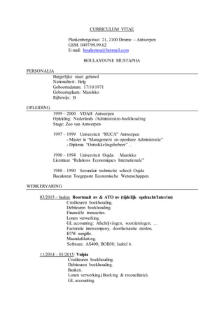 C.V Mustapha Boulayoune | PDF