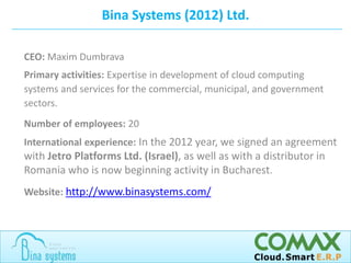 Bina systems Cloud Applications | PPTX