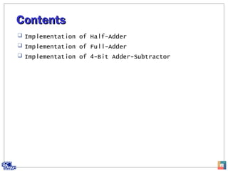 4 bit add sub | PPT | Technology & Computing