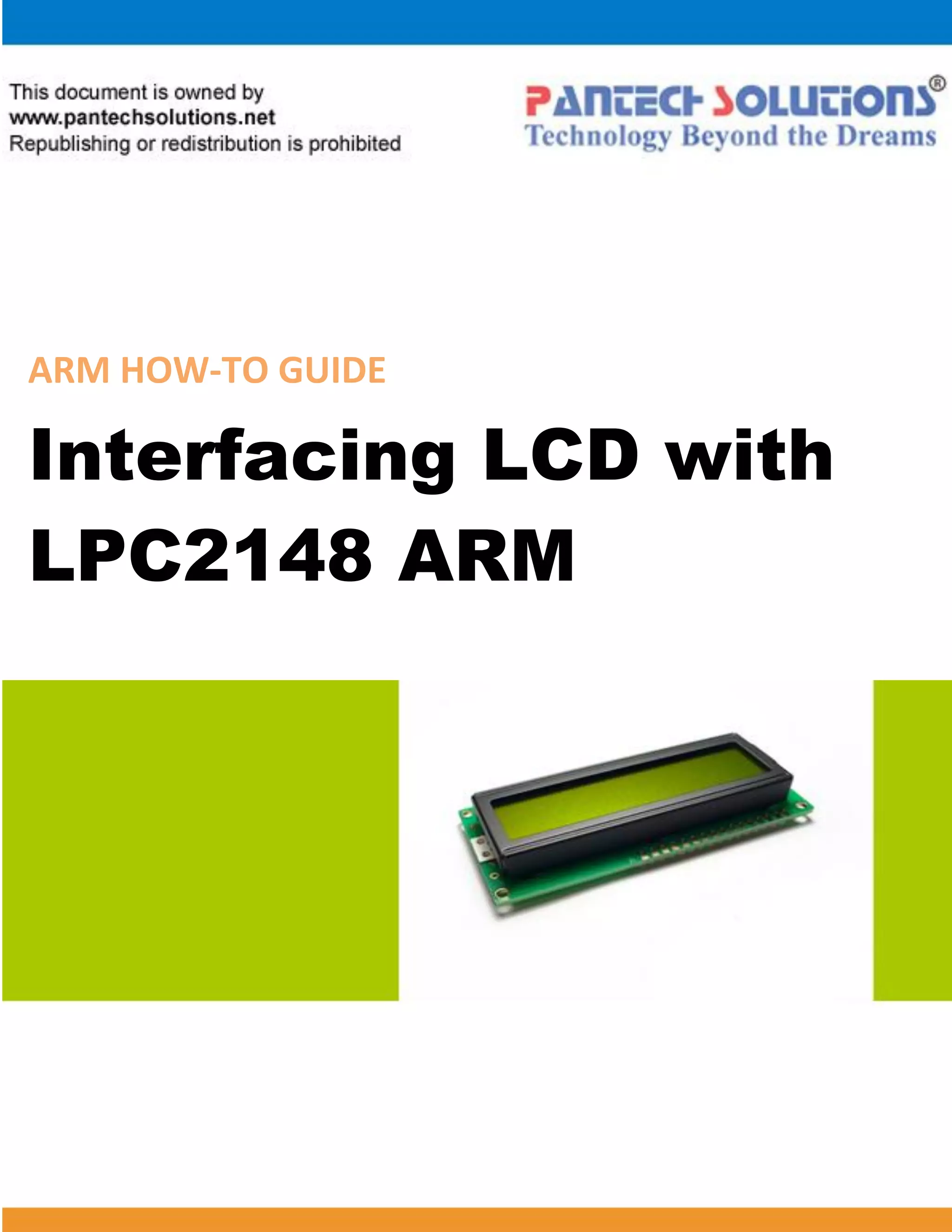 4 bit lcd_interfacing_with_arm7_primer | PDF