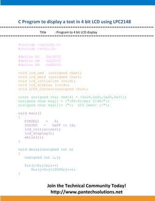4 bit lcd_interfacing_with_arm7_primer | PDF