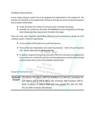 4bit pc report[cse 08-section-b2_group-02] | PDF