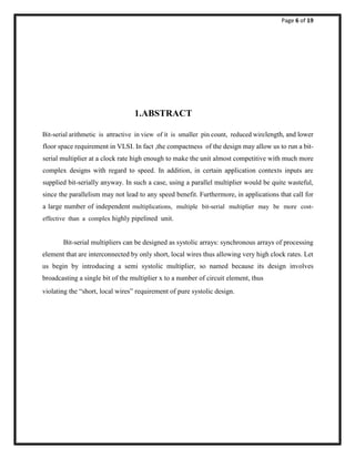 Mini Project on 4 BIT SERIAL MULTIPLIER | PDF