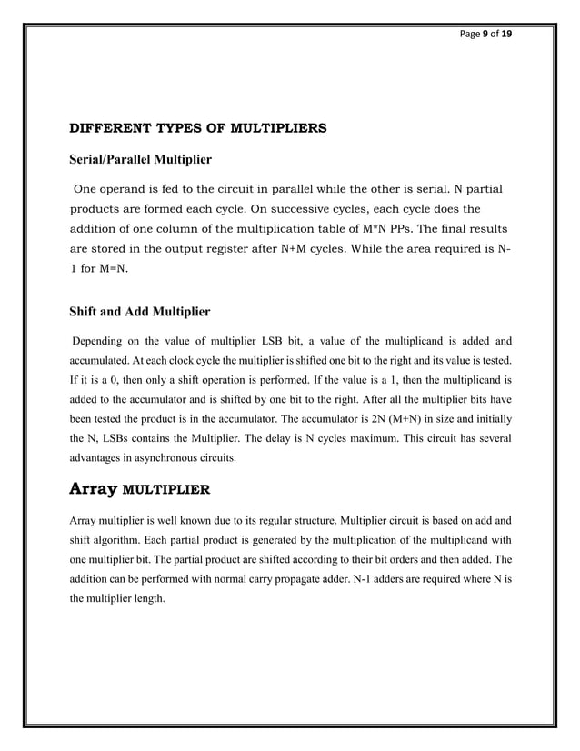 Mini Project on 4 BIT SERIAL MULTIPLIER | PDF