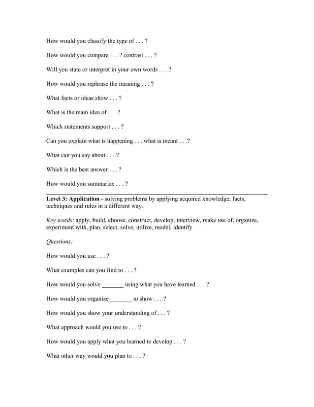 Bloom's taxonomy and critical thinking | PDF