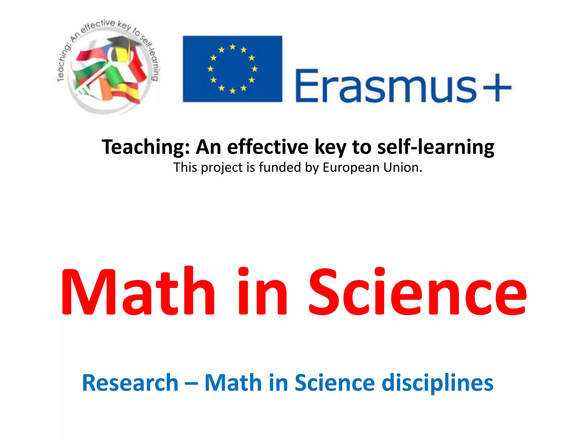 4b Math in Science - research on math in science | PPTX
