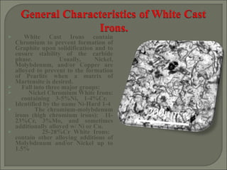 PPT on fully maximum coverage about Metallurgical study of cast irons ...