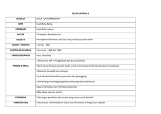 Sukan permainan Bola Baling Seolakah Menengah | DOCX