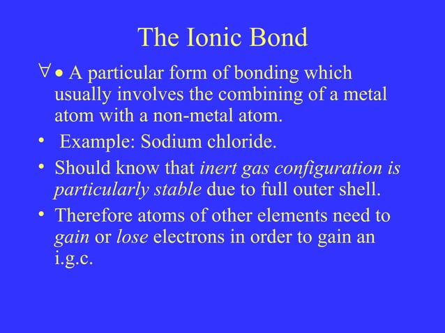 4. Bonding (Ionic Bonding) | PPT