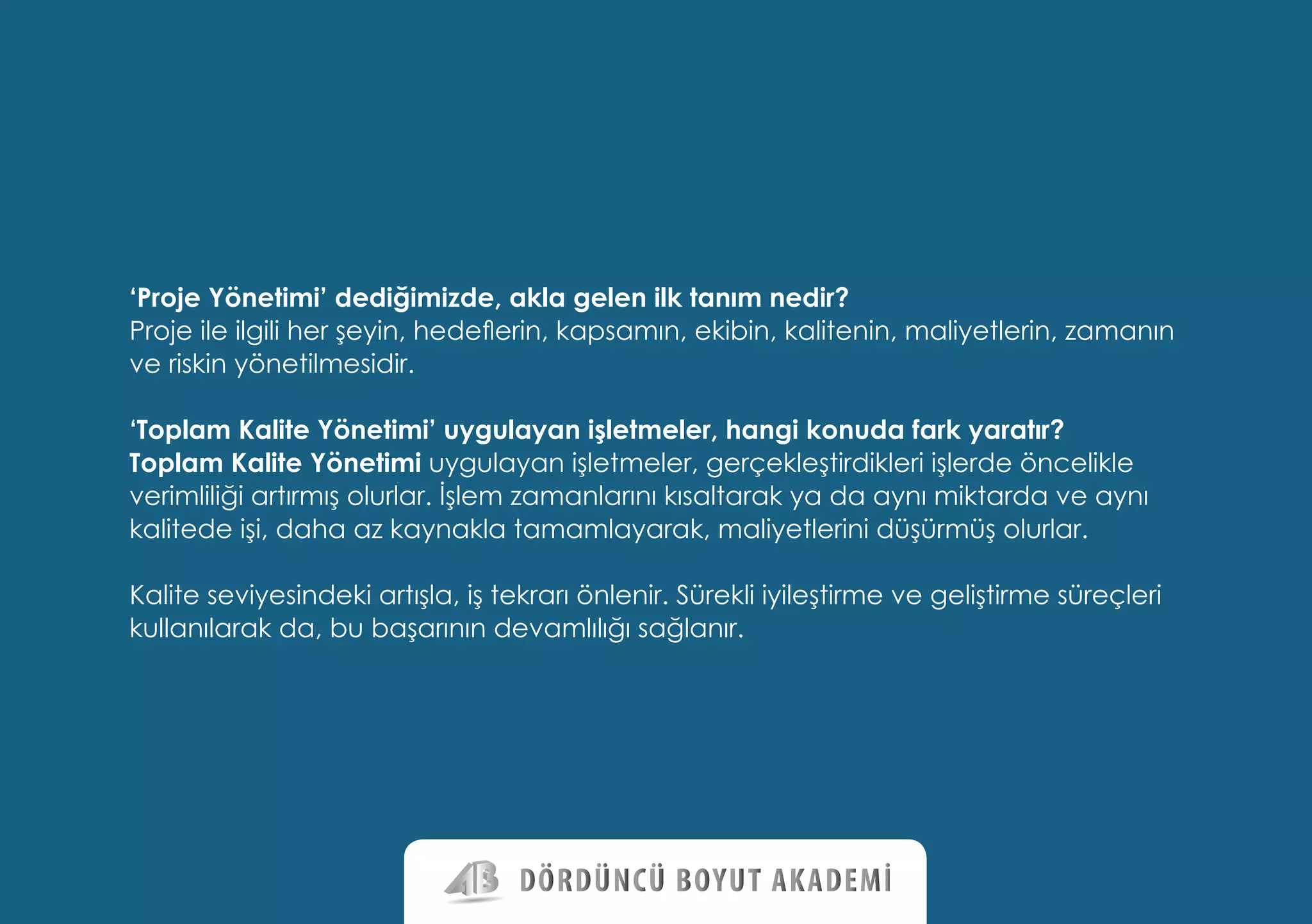 4 Boyutlu Proje Yonetimi | PPT