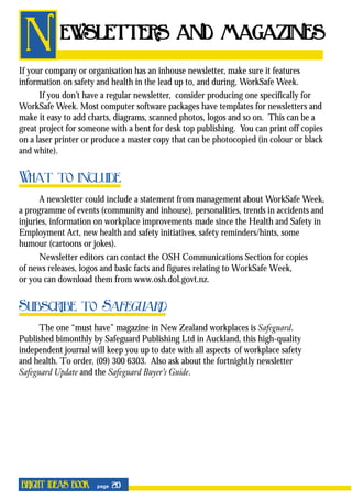 4 bright ideas for promoting safety in your work place | PDF