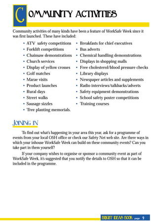 4 bright ideas for promoting safety in your work place | PDF | Resume ...