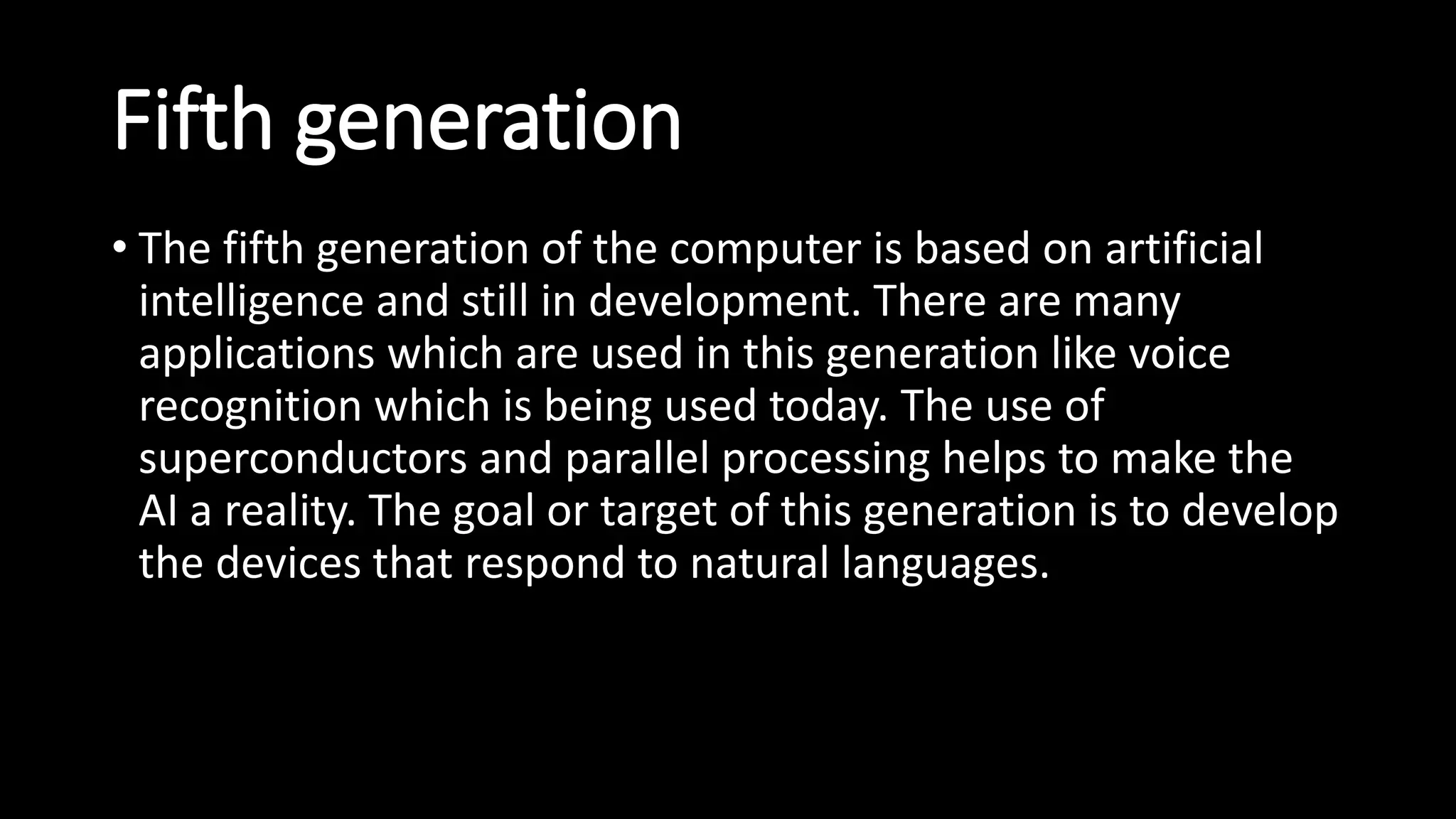 Fifth generation computers | PPT