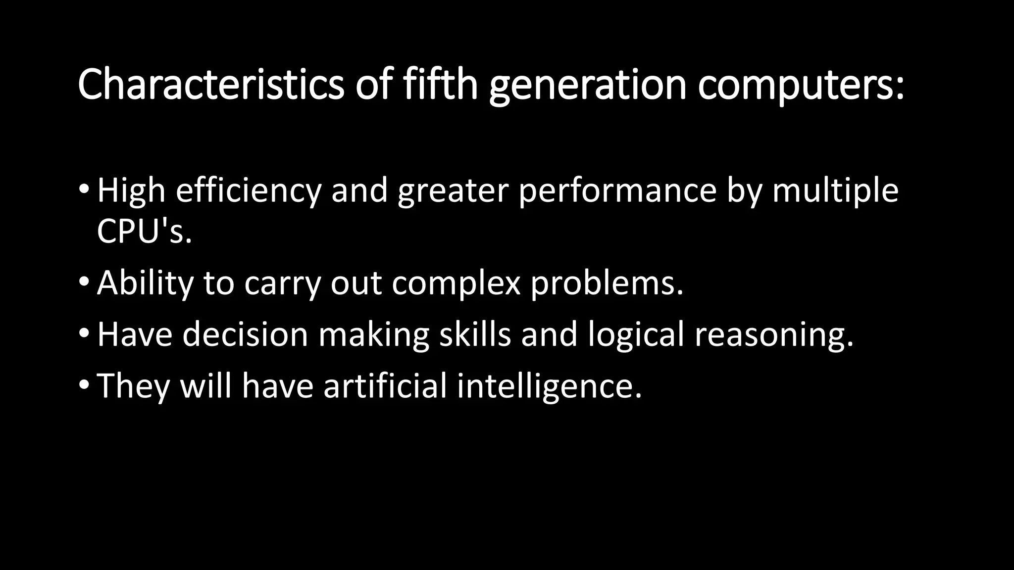 Fifth generation computers | PPT