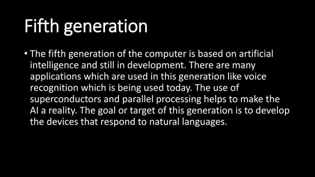 Fifth generation computers | PPT