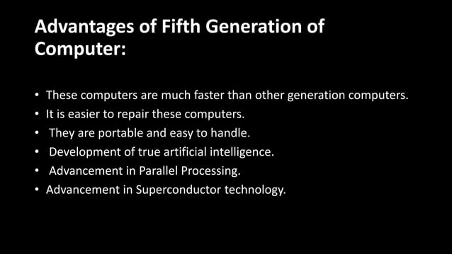 Fifth generation computers | PPT