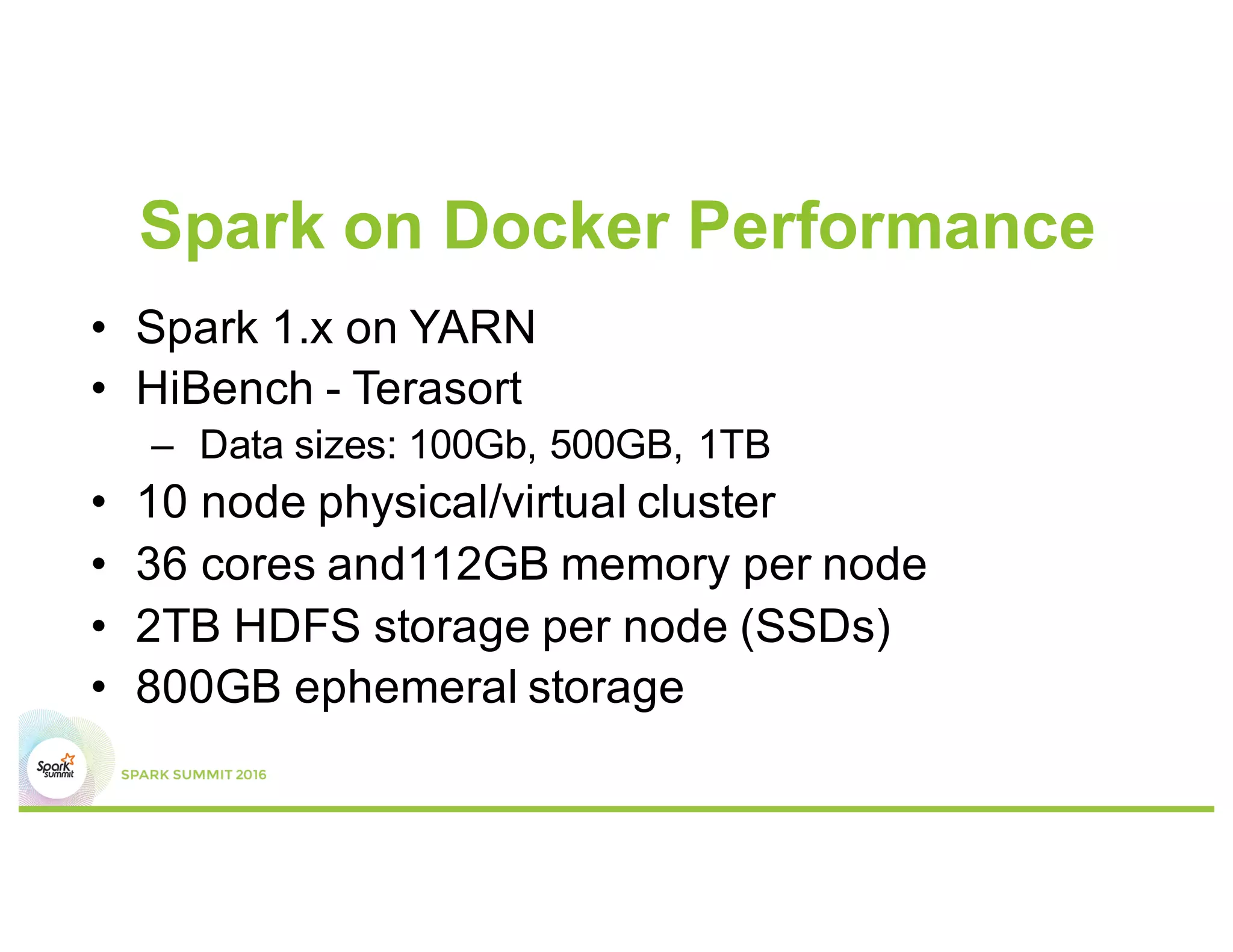 Lessons Learned From Running Spark On Docker | PPT