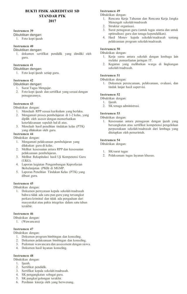 4 bukti fisik standar ptk | PDF