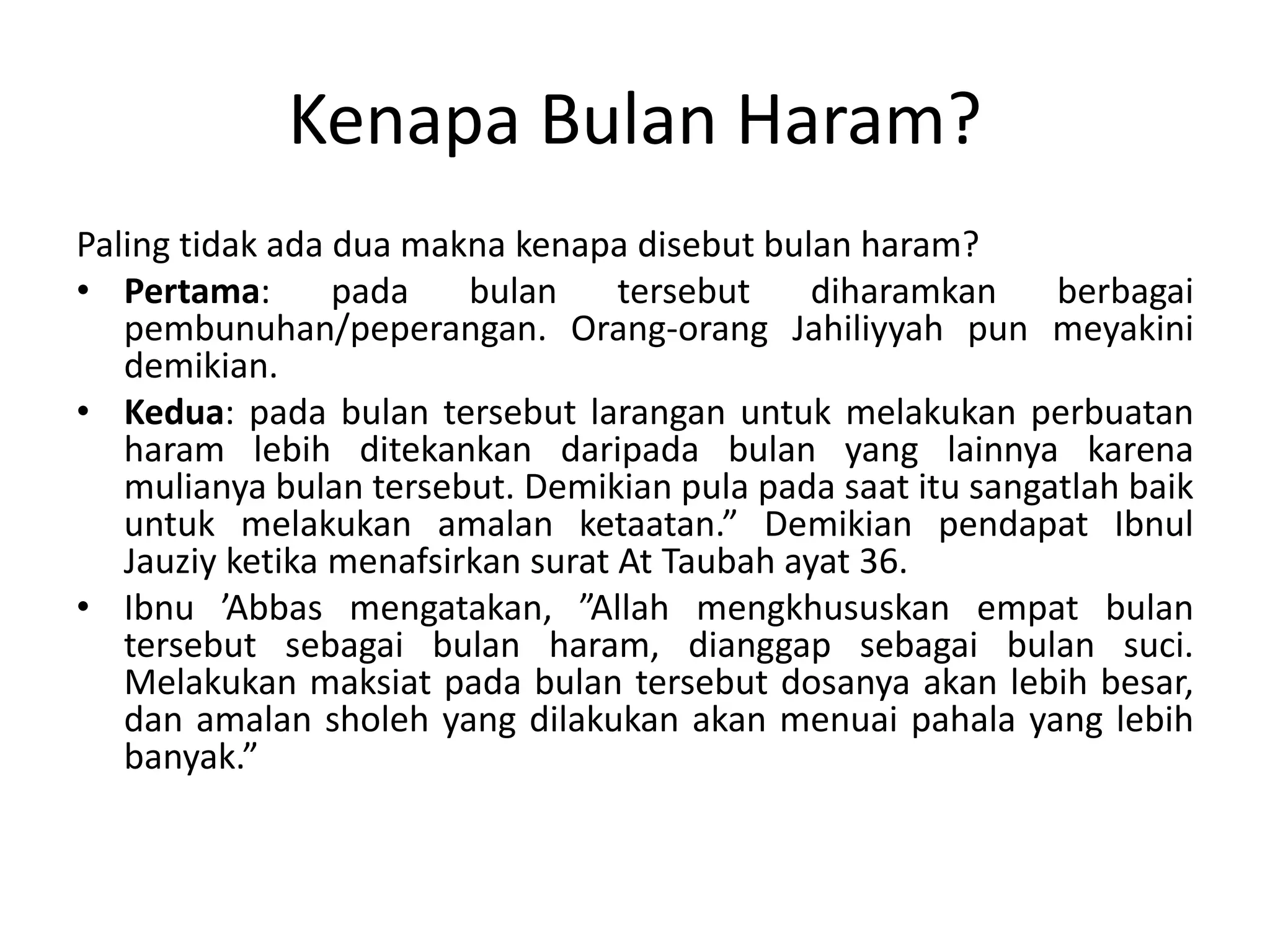 4 Bbulan Hharam - Ppengajian Baitul Muttaqin bsd - Dr. H. Hasani Ahmad ...