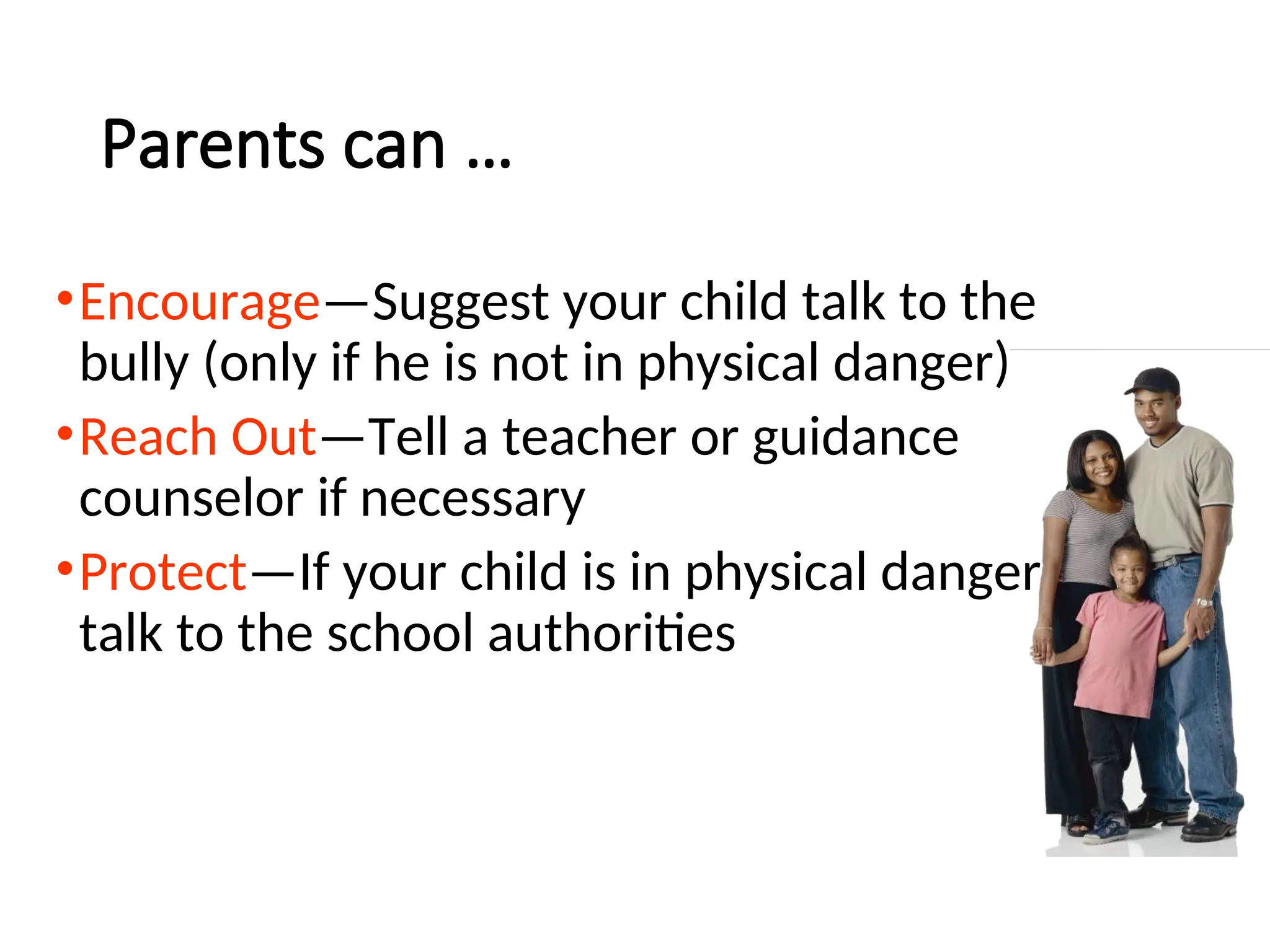 Bully Tips for Parents.ppt what parents can do | PPT