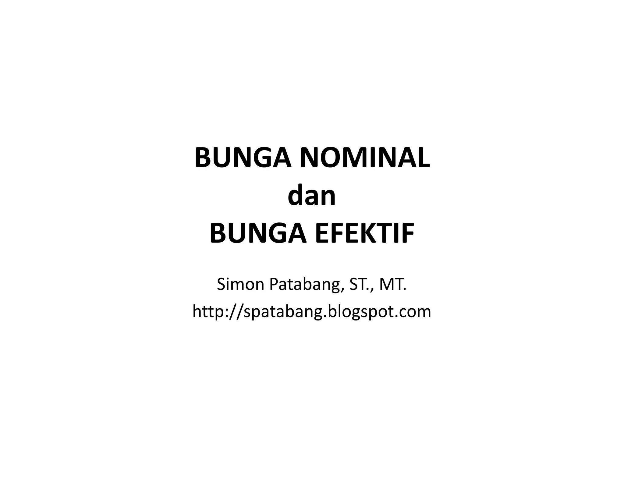 4 bunga nominal dan bunga efektif | PDF