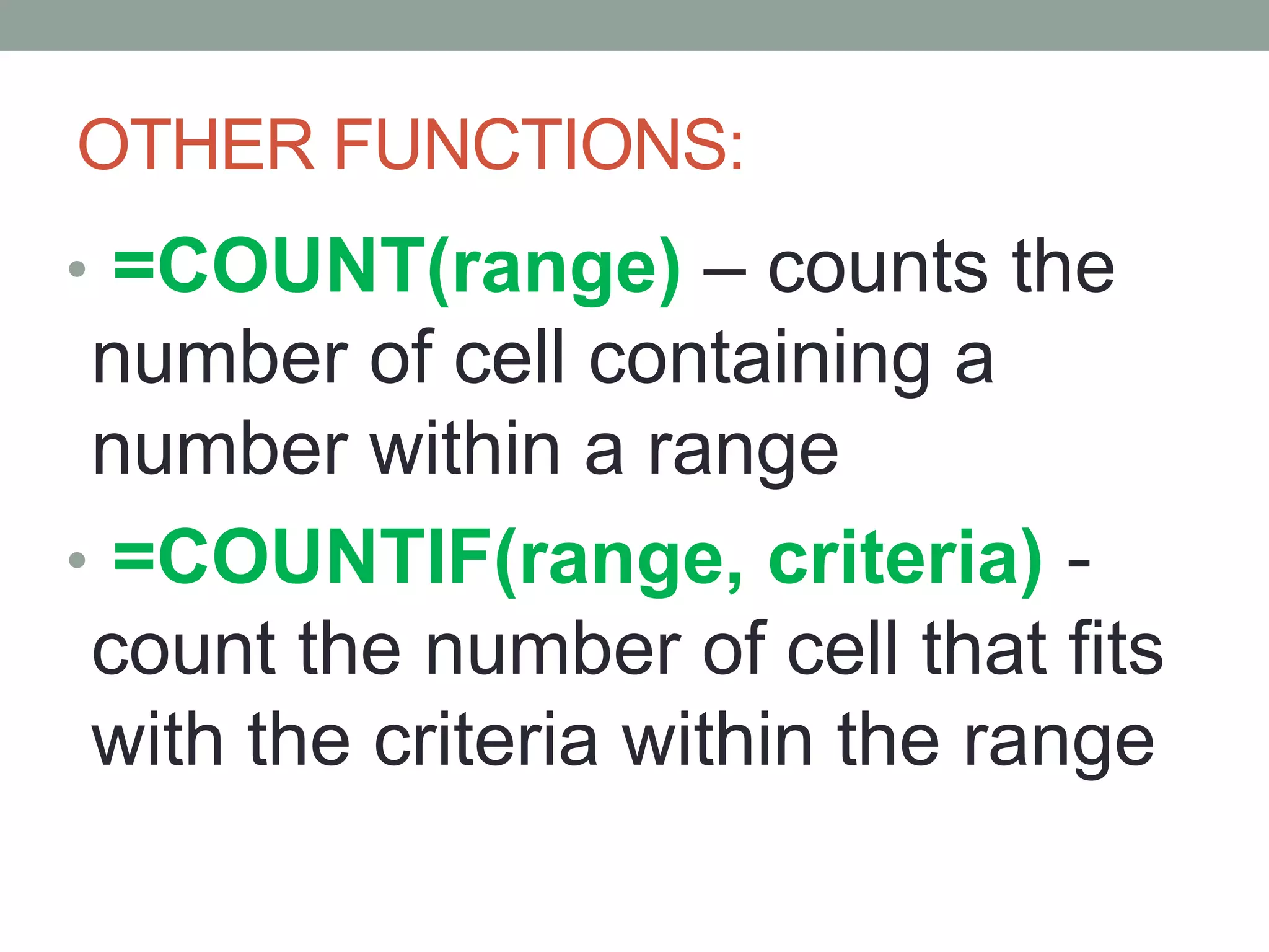 Advanced Spreadsheet Skills - Empowerment Technologies | PPTX
