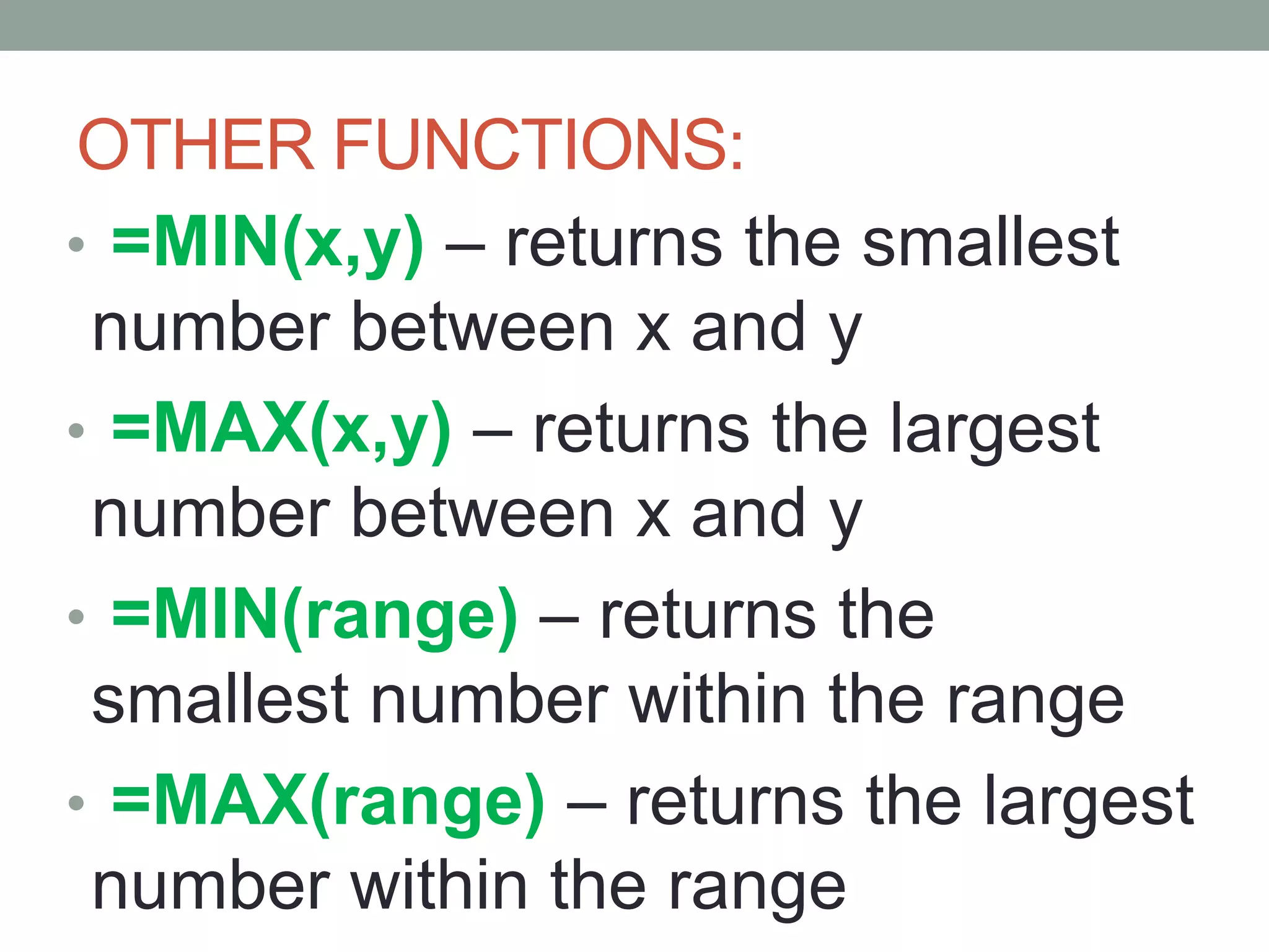 Advanced Spreadsheet Skills - Empowerment Technologies | PPTX
