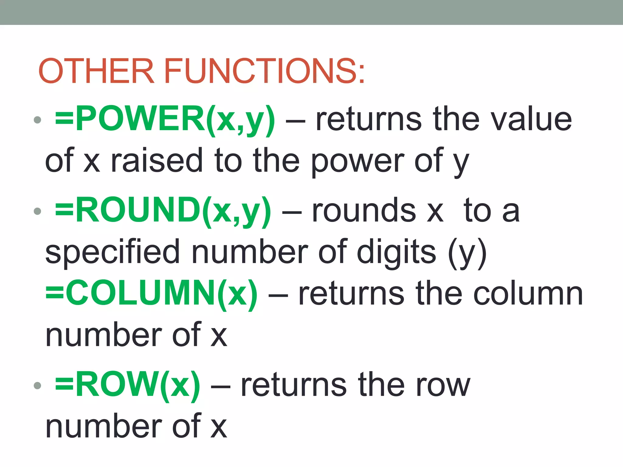Advanced Spreadsheet Skills - Empowerment Technologies | PPTX