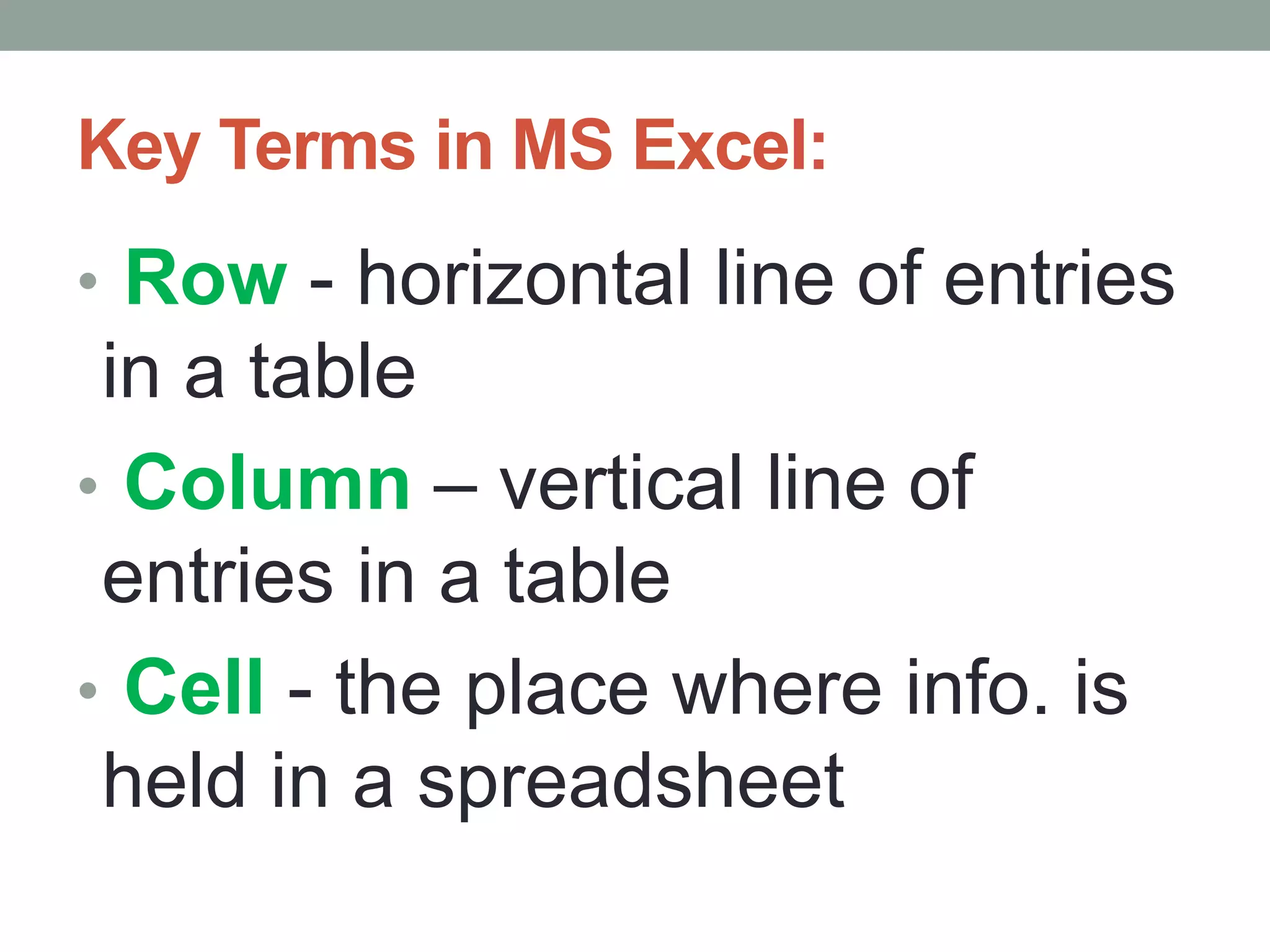 Advanced Spreadsheet Skills - Empowerment Technologies | PPTX