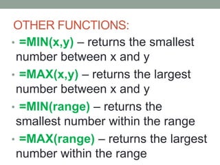 Advanced Spreadsheet Skills - Empowerment Technologies | PPTX