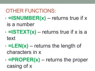 Advanced Spreadsheet Skills - Empowerment Technologies | PPT