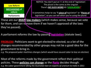 Law Reform - Mechanisms | PPTX